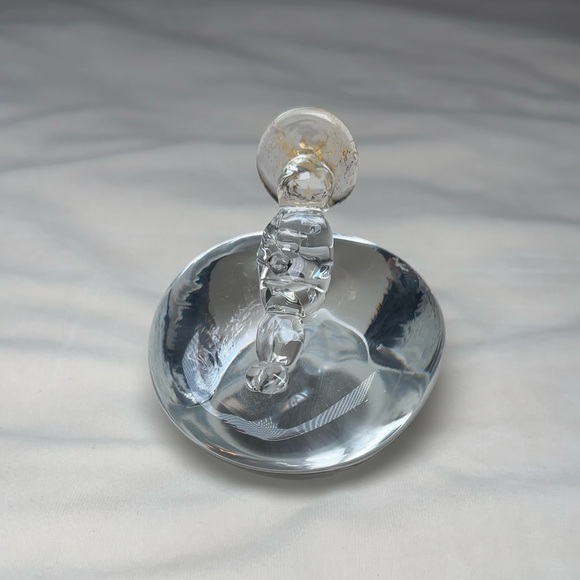 Accents | Vintage Angel With Golden Halo Glass Paperweight | Poshmark